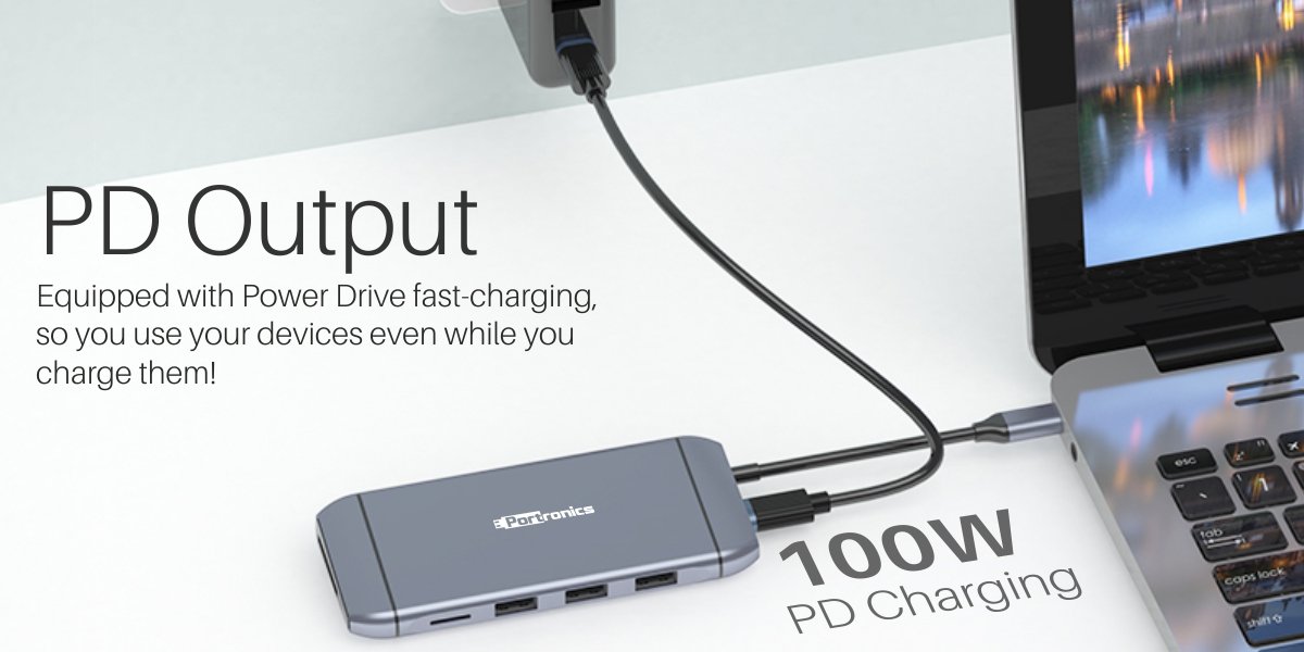 Buy Portronics Mport 9C Multiport Adapter Best Price in India
