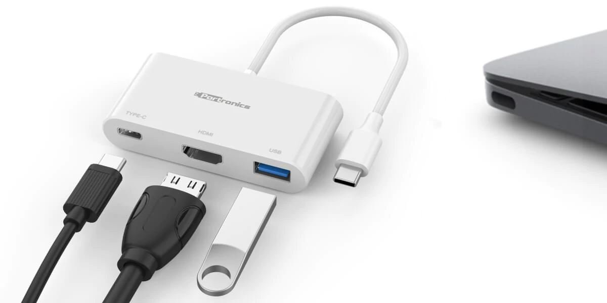 Portronics C-Konnect USB-C Multiport Projector Adapter - 4K Video Quality