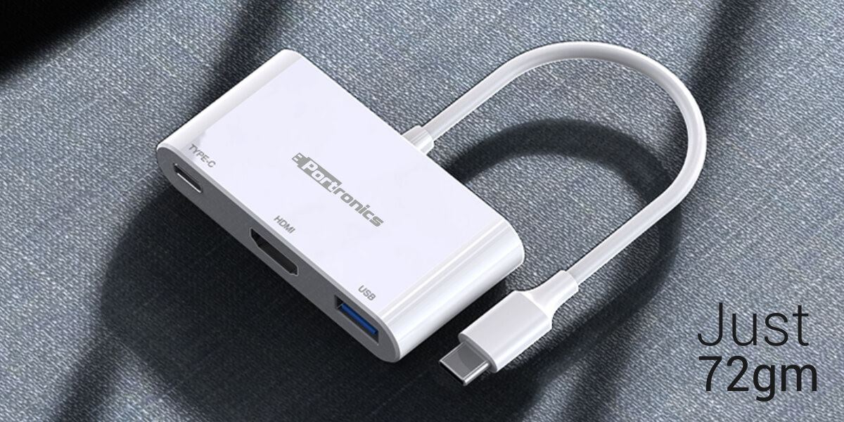 Portronics C-Konnect USB-C Multiport Projector Adapter - 4K Video Quality