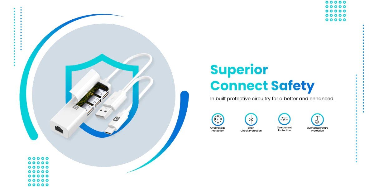 Portronics Mport 60 4-in-1 Multiport Type C/USB Hub with LAN Adapter ...