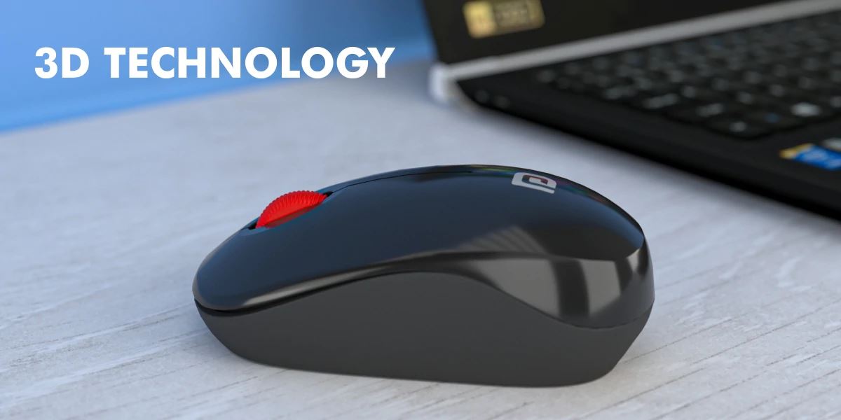 Portronics Toad 12 Wireless Mouse - 2.4Ghz/ Optical Sensor/ 1600 DPI (Blue)