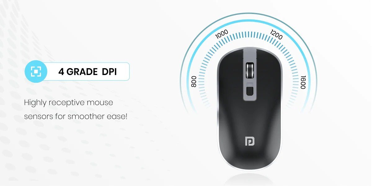 Portronics Toad 14 Wireless Mouse (2.4GHz/ USB Nano Dongle) - Thevaluestore