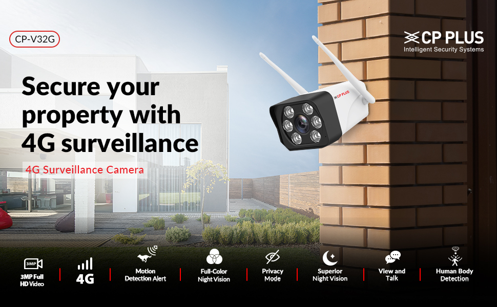 CP Plus CP-V32G 4G Sim Based CCTV Security Camera (Bullet 3MP) Best Price