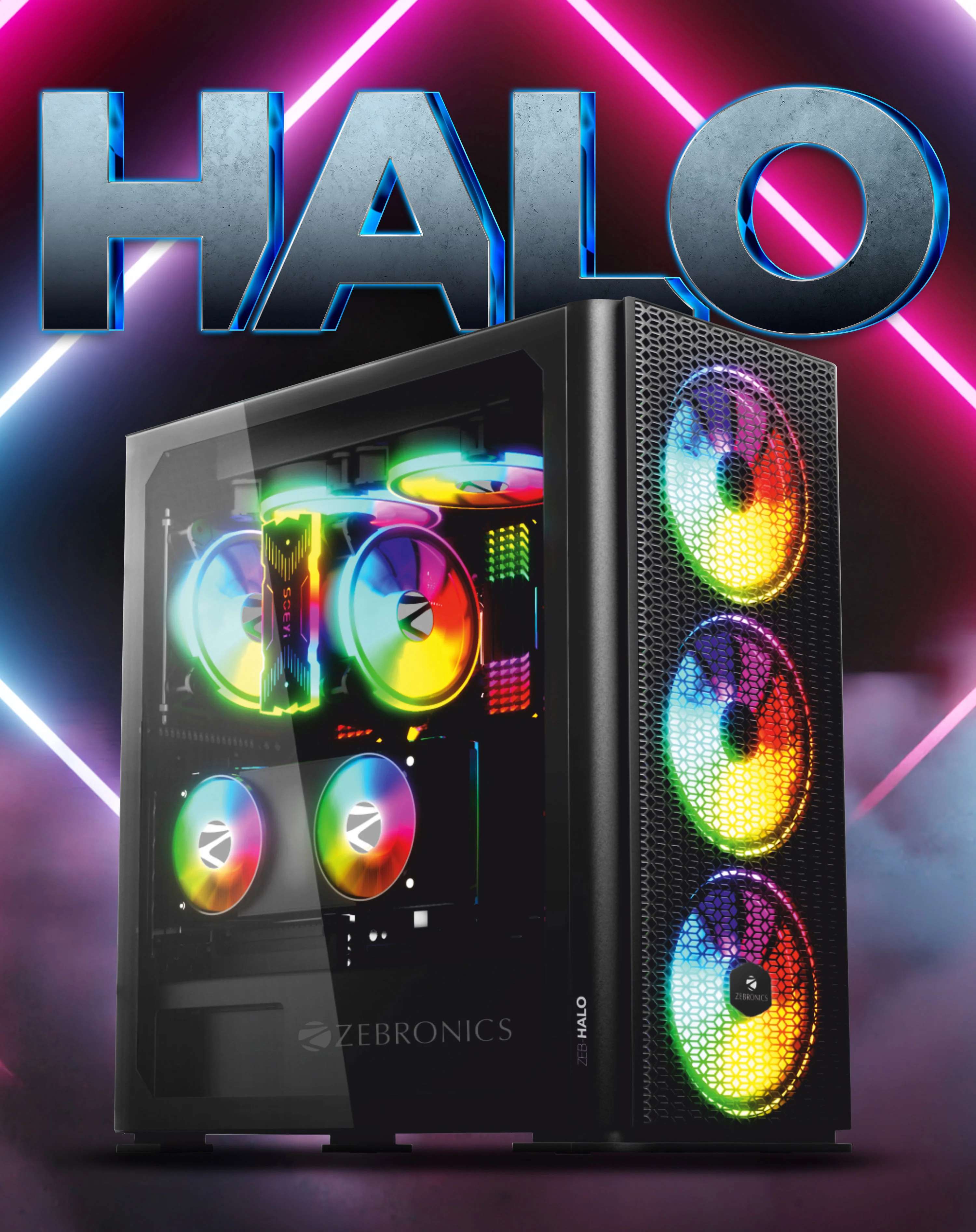 Zebronics Zeb-Halo Gaming Cabinet Best Price in India on Thevaluestore.in
